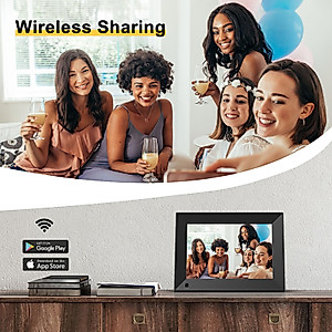 Arktronic Digital Picture Frame WiFi 8 Inch Smart Digital Photo Frame with 1280x800 HD IPS Touch Screen, Auto-Rotate and Slideshow, Easy Setup to Share Moments Via APP from Anywhere Anytime