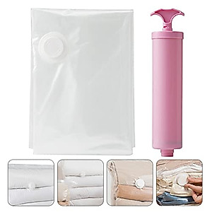LIFKOME 1 set Bedding Pump Manual Pillows Foldable Inch Quilt Blankets Clothes S Bag Storage Sealer Practical Bags Color Saver Space with Vacuum Ing Professional Reusable Random Hand