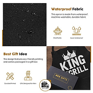 Gifts for Men, Funny Gifts for Dad - Fathers Day, Birthday, Christmas, Valentines Day, Grilling Gifts for Men, Husband, Boyfriend, Brother - Cooking BBQ Grilling Aprons Gifts for Men Him, Chef Gifts