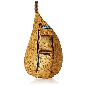 KAVU Mini Rope Sling Pack with Adjustable Rope Shoulder Strap, Tan Topo