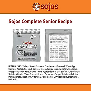 Sojos Complete Turkey & Salmon Recipe Senior Grain-Free Freeze-Dried Raw Dog Food, 7 Pound Bag