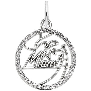 Miami Charm In Sterling Silver, Charms for Bracelets and Necklaces