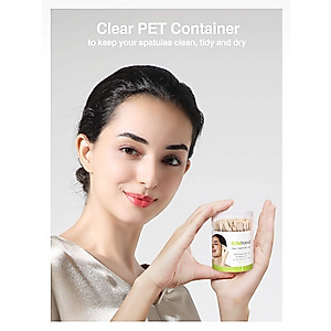 Elitehood 400 Pack Waxing Sticks Small Eyebrow Wax Sticks Wax Spatulas Small Wooden Waxing Applicator Sticks for Eyebrows & Face Hair Removal Sticks, Storage Containers Bundled