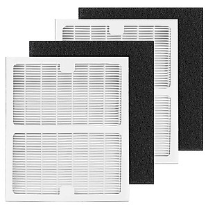 KEEPOW IAF-H-100A Replacement Filter Compatible with Idylis IAP-10-100, IAP-10-150, IAPC-40-140, AC-2119, IAF-H-100A, 0302648, 412564, 0412564 (2 HEPA Filter + 2 Carbon Filters)