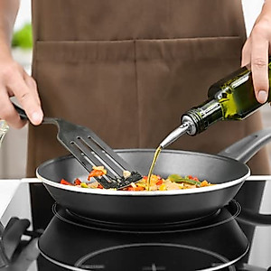 HARSKIYER 10pcs Black Pour Spouts for Liquor Bottles, Stainless Steel Bottle Pourers Tapered Spout for 3/4" Bottle Mouth