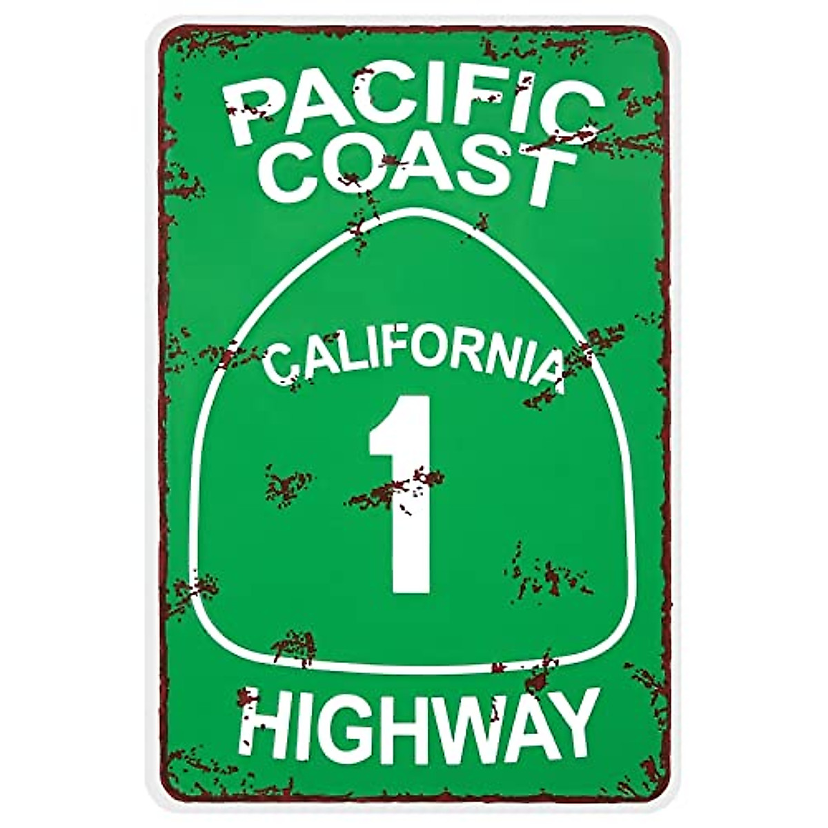 Pacific Coast Highway Tin Sign 8 x 12in