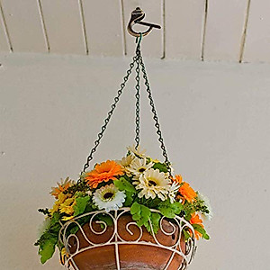 2IN Safety Cup Windproof Hooks,15 Pieces Metal Ceiling Hooks Heavy Duty Windproof Metal Hooks Screw Outdoor Indoor Porch Bathroom Kitchen Wall Hang Hooks Set for Coffee Tea Cup, Plant, Light, Mug