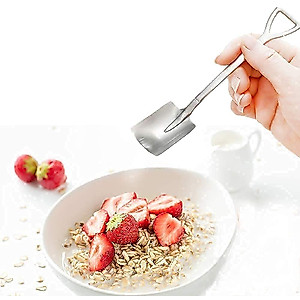 coffee spoon dessert spoon,tea spoon,portable soup spoon,ice cream scoop,yogurt spoon cake spoon,silverware stirring mini gift bag,stainless steel shovel fruit spoon 2 piece