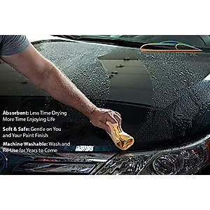 CleanTools The Absorber Synthetic Premium Drying Chamois Cloth for Car: Super Absorbent, Scratch-Free and Washable | 27-Inch x 17-Inch, Aqua, Large (PN: 14946-46149)