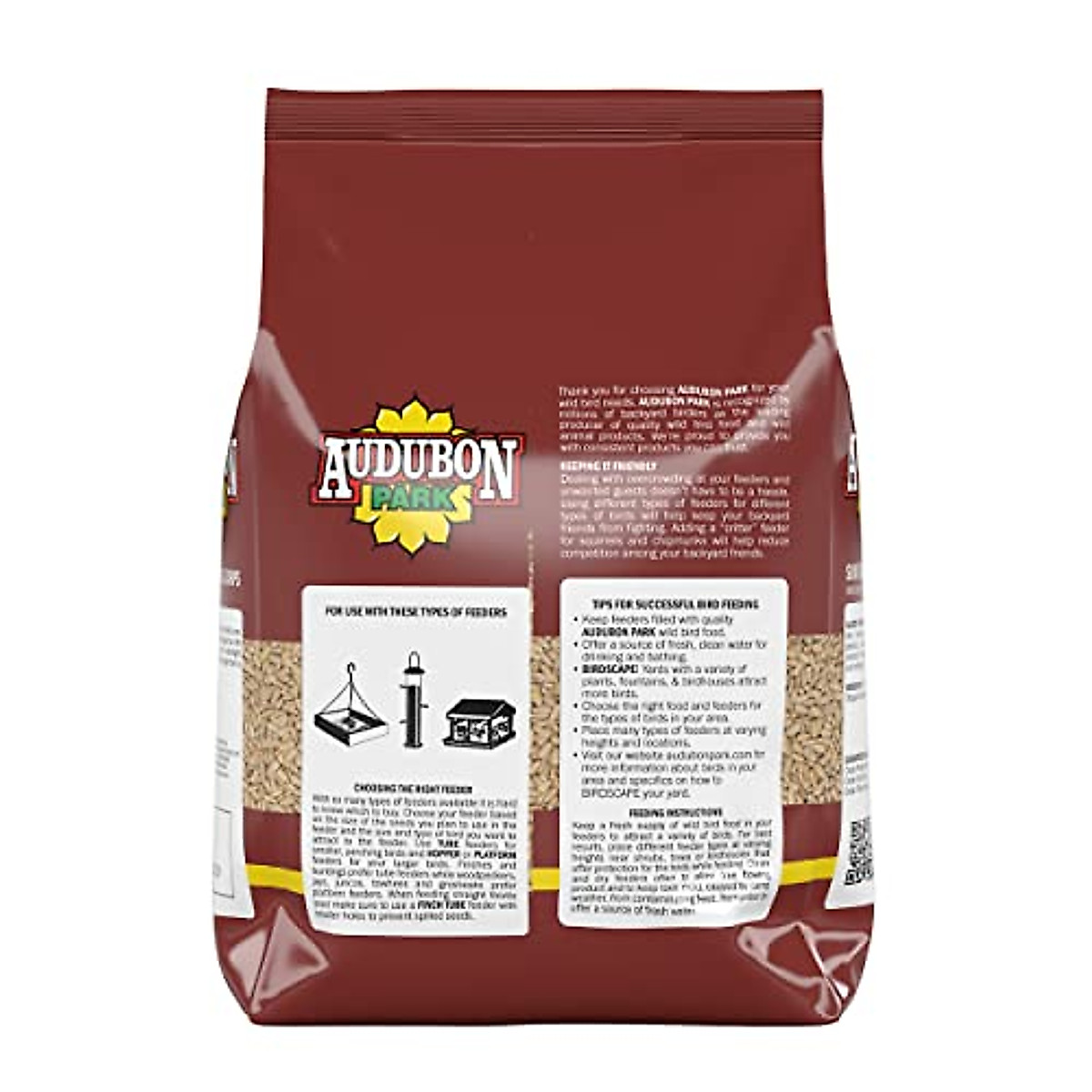 Audubon Park Sunflower Hearts & Chips Wild Bird Food, No Mess Sunflower Seeds for Birds, 5-Pound Bag