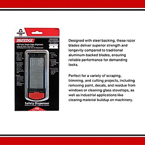 American Line Single Edge Razor Blades with Pop Up Dispenser - 100-Pack - 0.009" Heavy Duty High Carbon Steel for Extra Durability and Long Life - 65-0502