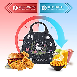 Unicorn Lunch Bag, Reusable Insulated Unicorn Lunch Box for Boys Girls, Portable Lunch Tote Bag with Shoulder Strap for Teens(Unicorn)