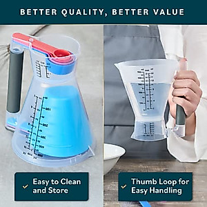 Measuring Cups and Spoons Set 8-Pcs - Measuring Spoons Set and Measuring Cup Set - Liquid Measuring Cups and Spoons - Measure Cups - Measuring Spoons and Cups - Measuring Cup Plastic Cup Measuring Set
