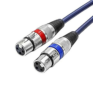 tisino Dual XLR to RCA Cable, Heavy Duty 2 XLR Female to 2 RCA Male Patch Cord HiFi Stereo Audio Connection Interconnect Lead Wire - 5 ft / 1.5m