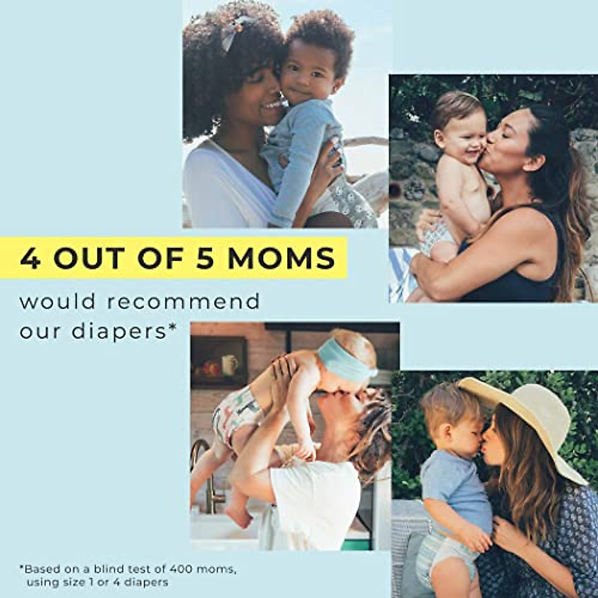 The Honest Company Clean Conscious Diapers | Plant-Based, Sustainable | Rainbow Stripes + Flower Power | Super Club Box, Size 3 (16-28 lbs), 136 Count