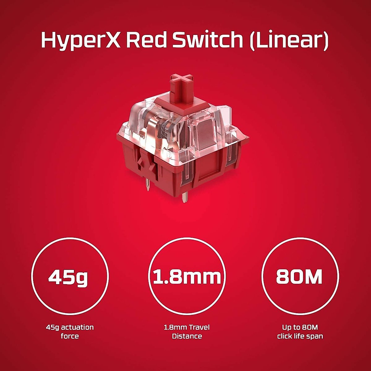 HyperX Alloy Origins Mechanical Gaming Keyboard HX-KB6RDX-US - Linear Red Switch (Renewed)