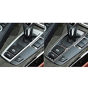 Carbon Fiber Cover Trim Sticker Compatible with BMW 6 Series M6 F12 F13 F06 2011-2018 M Sport (Carbon Fiber A, Gear Shift Frame Cover RHD)