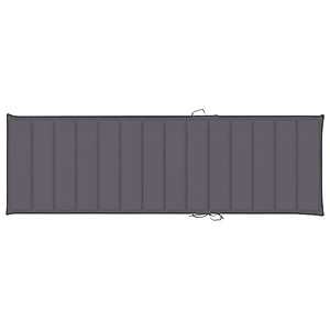 WIFESE Chaise Lounge Cushions Outdoor 78.7"x27.6" Sunbrella Lounge Chair Cushion for Outdoor Furniture Patio Lounge Cushion Indoor Cushions Sunbed Garden Swing Deck Pads Replacement Anthracite