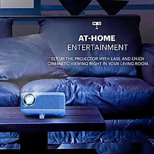 KODAK FLIK X10 Full HD Multimedia Projector | Mini Portable Compact Home Theater System with Remote Control, Native 1080p Video Projection & HDMI Cable | Watch Movies from iPhone, Laptop, Roku & More