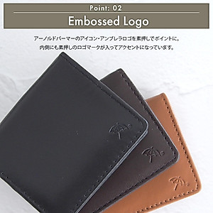 Arnold Palmer APZ-3313 Coin Purse Box, Coin Case, Sheepskin Leather, Black