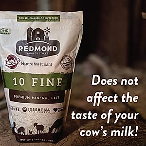 Redmond Agriculture 10 Fine with Garlic- Premium Mineral Salt with Essential Trace Minerals and Pest Prevention
