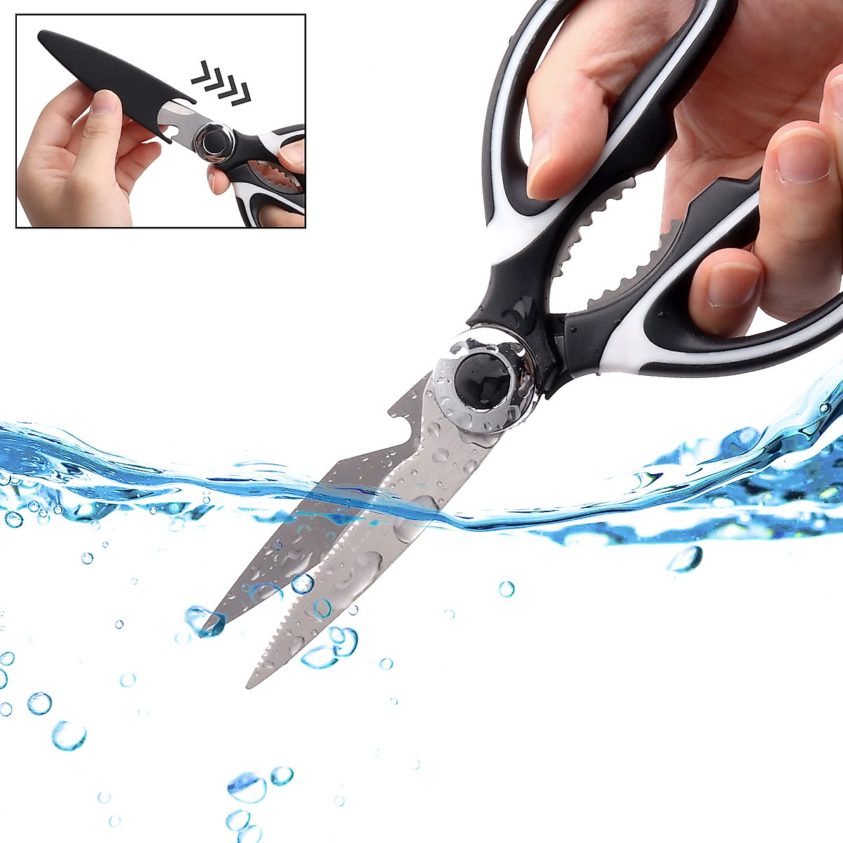 Kitchen Shears,2-Pack Heavy Duty Kitchen Scissors,Dishwasher Safe Meat Scissors,Kitchen Scissors for General Use for Chicken/Poultry/Fish/Meat