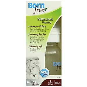 Born Free, Bottle Glass Wide Neck 5 Ounce