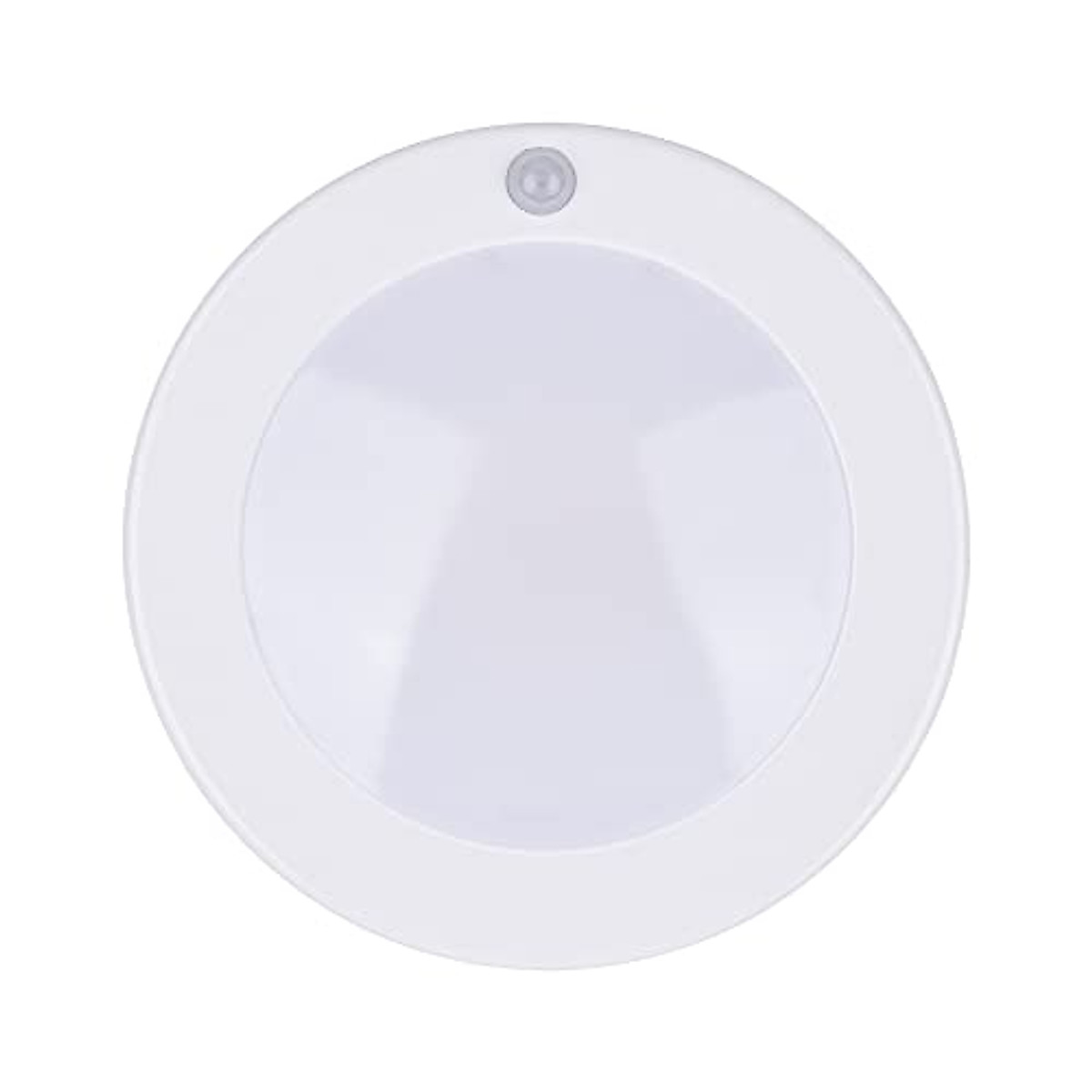 LIT-PaTH LED Motion Sensor Flush Mount Ceiling Lighting Fixture, Closet Light with Motion Sensor, 10.5W, 800 Lumen, 6.2 Inch, Anti-Rust Galvanized Housing, White Finish 5000K 1-Pack