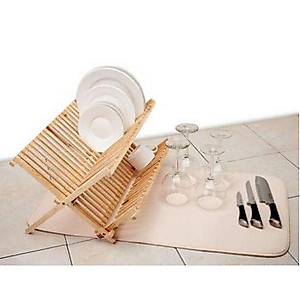 2 X Norpro 16" X 18" Durable Microfiber Dish Drying Mat Cream 359E