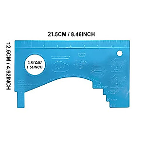 PLIS Dungeness Crab Gauge Measure Multi Shrimp Clam Measuring Tool for Oregon, Washington and California (Blue)