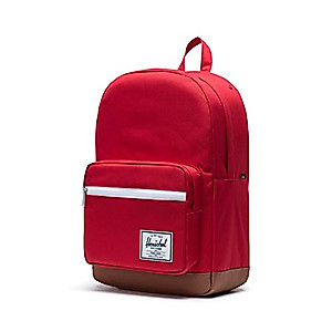 Herschel Pop Quiz Backpack, Red/Saddle Brown, Classic 22L