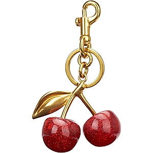 Craoopii Cherry Bag Charm, Cute Keychain with Metal Key Ring and Clip, Cherry Charm for Purse,Key,Car Remote,Bags Accessories for Women Girls