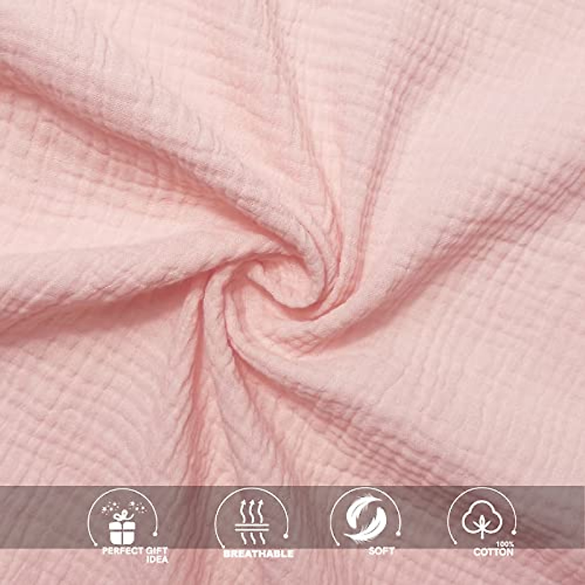 Ultra Soft Muslin Bassinet Sheet for Baby Girl and Boy,Breathable Organic Cotton Bassinet Sheets Fitted for 30’’x16’’ Standard Bassinet (Pink)