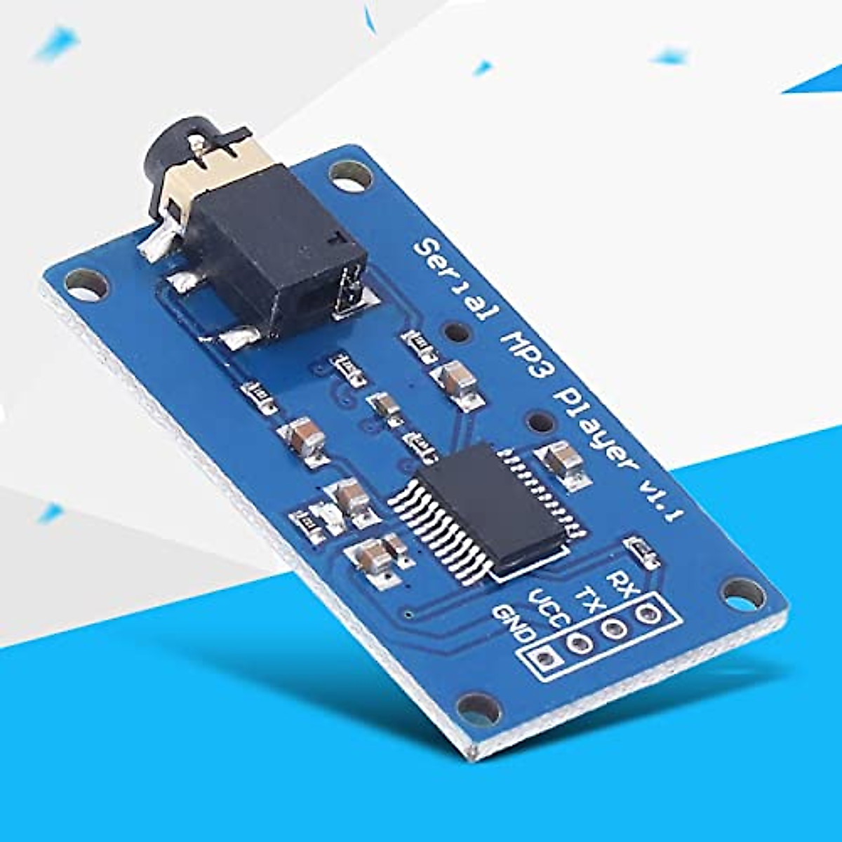 Uxsiya Music Play Board Accessory, 3.2-5.2V DC MP3 Module Simple Operation Adjustable Volume for Leonardo