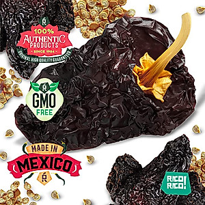 Dried Chile Peppers Bundle (12 oz Total) - Ancho, Guajillo and Arbol Chiles - The Spicy Trio - Great For Mexican Recipes - In Resealable Bags by RICO