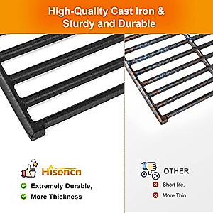 Hisencn Grill Cooking Grates for Nexgrill 720-0925P 720-0925 720-0925S 720-0340, for Charbroil 463350521 463261306, for Thermos 461252605 for Great Outdoors 8000 Cast Iron Replacement Grate Grid Parts