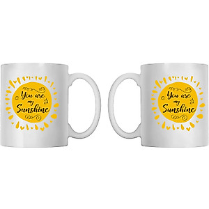 I Love You Mug, You Are My Sunshine Mug, Romantic Coffee Mug, Best Valentine Gift for Her, I Love You Gift for Her, Valentine Gift for Couples, White 11oz