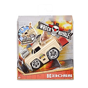 MGA Entertainment Wreck Royale Exploding Crashing Big Boss Race Car with 4 Mix 'N Match Explosive Parts