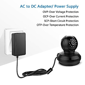 SHNITPWR 24V DC Power Supply Adapter 24 Volt 2A 48W AC to DC Converter Transformer 100~240V AC Input with 5.5x2.5mm DC Tip for 5050 3528 LED Strip 3D Printer CCTV Security System LCD Monitor