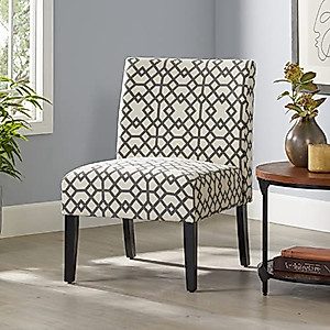 Christopher Knight Home Kassi Fabric Accent Chair, Grey Geometric Patterned