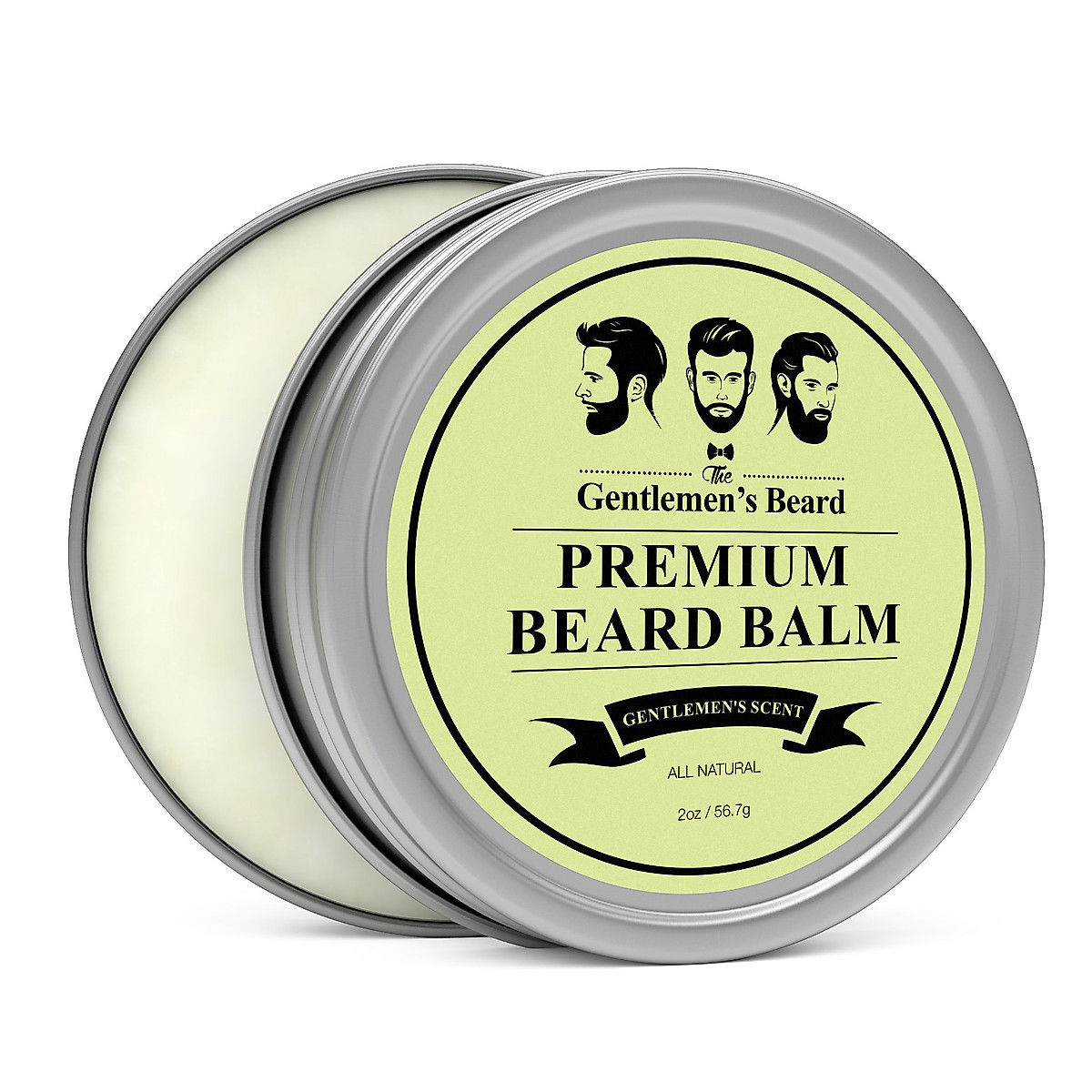 The Gentlemen's Beard Premium Beard Balm - Gentlemen’s Scent - Leave-in Conditioner & Softener - All Natural - Styles, Strengthens, Thickens & Softens Promoting Healthier Beard & Mustache Growth