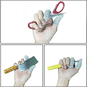 Zxfuture 12PCS Cut Resistant Finger Cots,Finger Sleeves, Glove Life Extender, Reusable Thumb Protectors Finger Covers Fingertip Protector for Cutting, Handicrafts, Craft (Pack of 12)