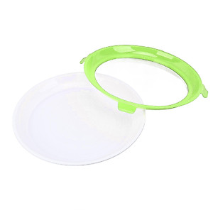 Food Preservation Tray, Stacking Food Storage Trays, Food Plastic Preservation Tray, Round Reusable Food Preserving Tray, Food Storage Containers for Food Preservation(Green)