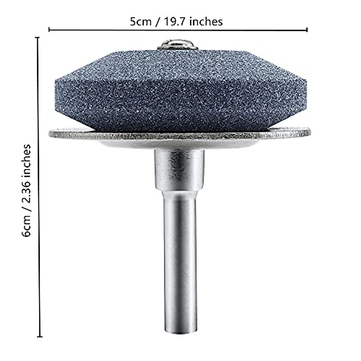 EtekStorm Lawn Mower Blade Sharpener Steel Backing Design Universal Multi-Sharp Rotary Lawnmower Sharpen Kit for Power Drill Hand Drill, Blade Balancer (5 Pack)