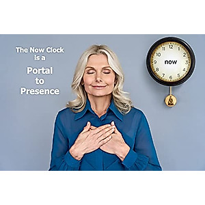 Now Clock - Mindfulness, Zen, Buddhist Decor for Your Home, Office, Yoga or Meditation Room - Unique Gift That Helps You to Be Present & Relax into The Power of Now - (Om Pendulum)