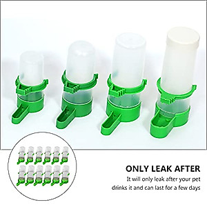 Balacoo 20pcs Bird Feeder Water Dispenser for Cage Automatic Bird Water Food Feeder for Cage Pet Parrot Budgie Lovebirds Cockatiel Feeder Cup Bowl Dish and M