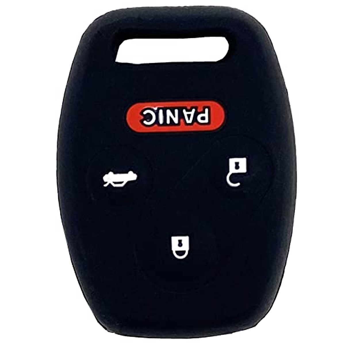 Black and Blue Silicone Rubber Keyless Entry Remote Key Fob Case Skin Cover Protector for Honda 3+1 Buttons
