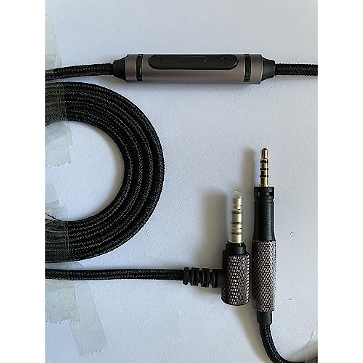 Replacement Audio Cable line 1.5m for Sennheiser Momentum 2 1.0 2.0 3.0 HD 4.40 BT HD4.50 HD4.30i hd 400s 3.5 to 2.5mm Headphones Cable Wire with Mic Control for iPhone iOS Android