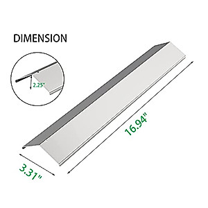 Heat Plates and Burner Tubes Replacement Parts for Members Mark Rankam Grills GR2210601-mm-00, Members Mark 5 Burner Grill Brinkmann 810-3820-S Heat Tent Shield