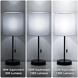 LED Light Bulbs, 𝟑 𝐖𝐚𝐲 𝐋𝐄𝐃 𝐋𝐢𝐠𝐡𝐭 𝐁𝐮𝐥𝐛𝐬 50 100 150W Equivalent, Briignite 3 Way Light Bulbs, Three Way A19 Light Bulbs E26 Medium Base, Daylight White 5000K, 500lm-1000lm-1500lm, 2Pack